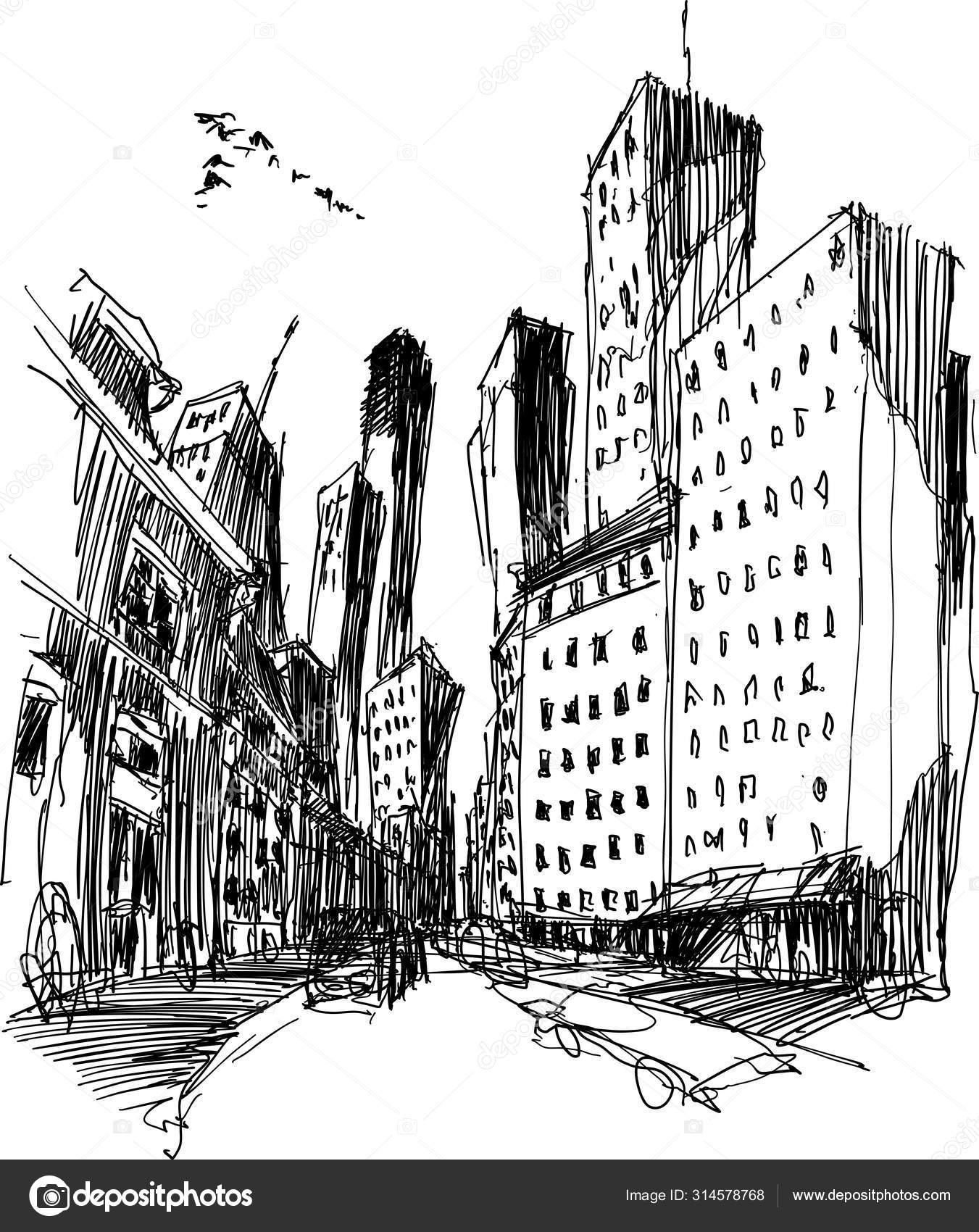 Bocetos De Edificios Altos