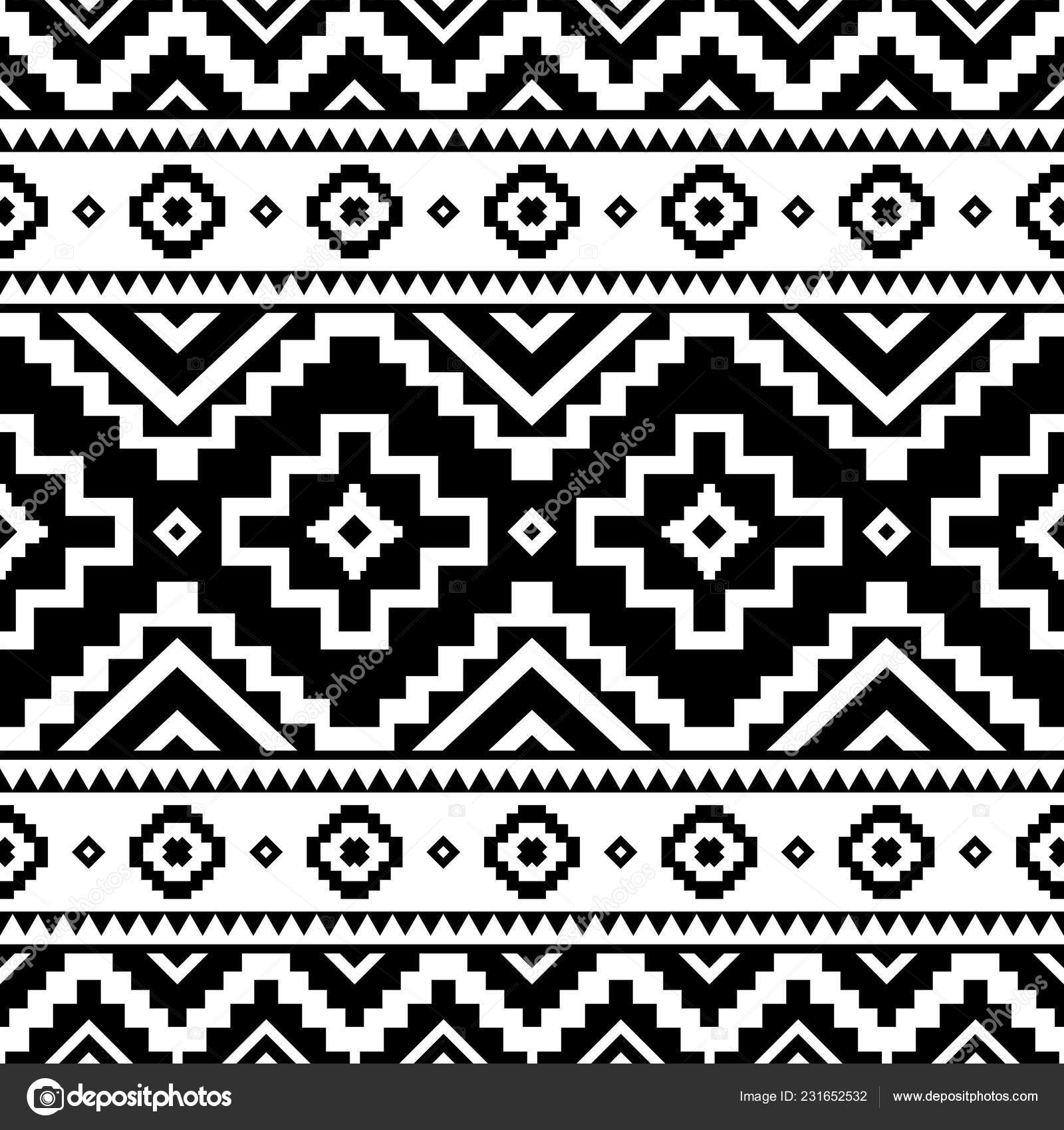 Black Aztec Background