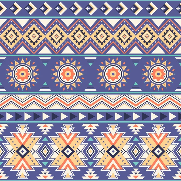Seamless colorful aztec pattern with birds, flowers and arrow Stock ...