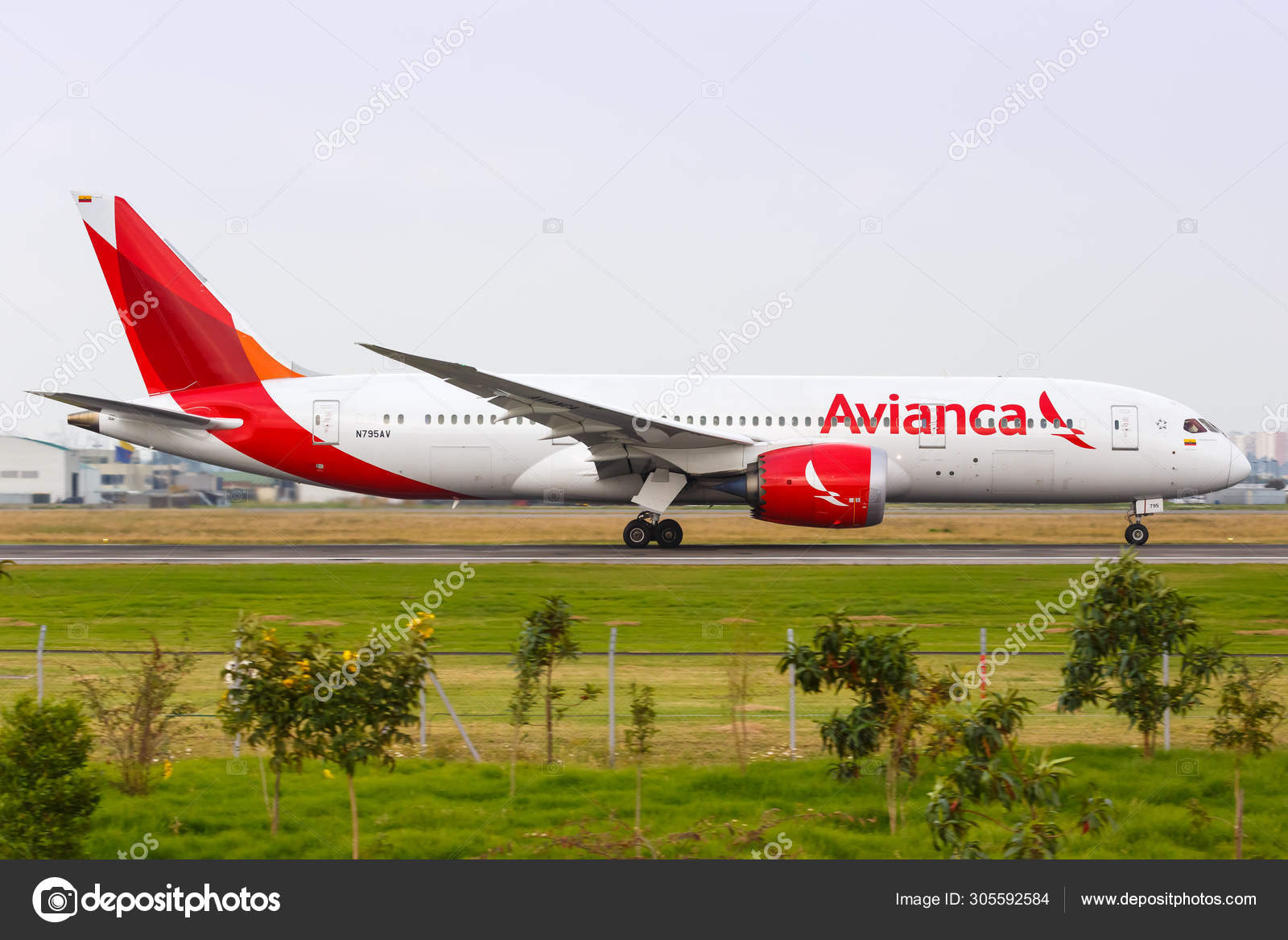 Avianca Boeing 787 Dreamliner airplane Bogota airport — Stock Editorial Photo © Boarding2Now ...