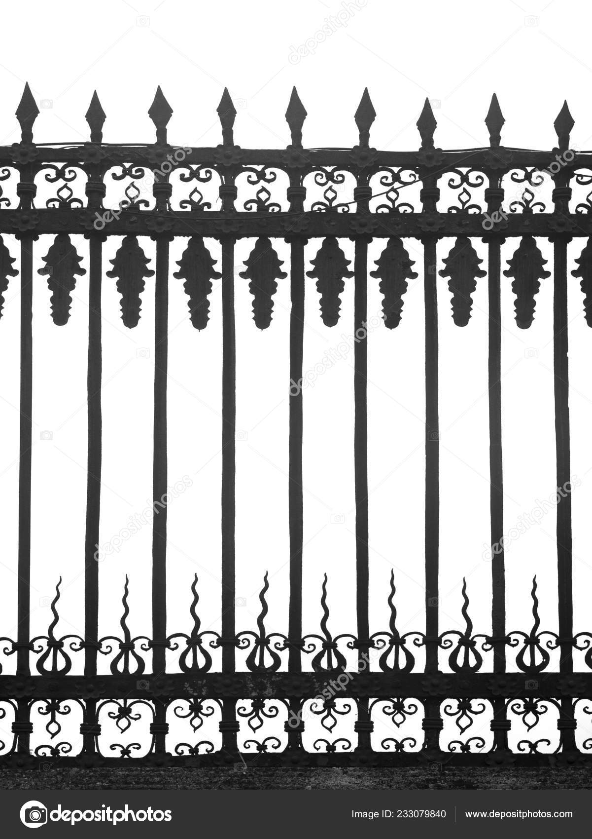Texture Wrought Iron Fence White Background — Stock Photo © kellkinel ...