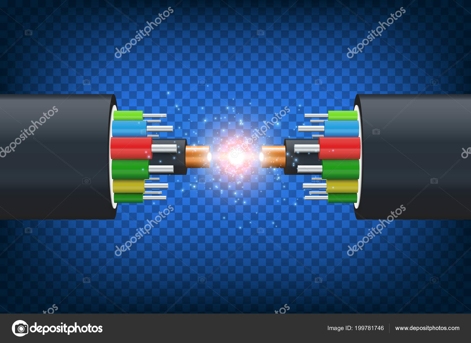 Fiber optical cable Stock Vector Image by ©majcot #199781746