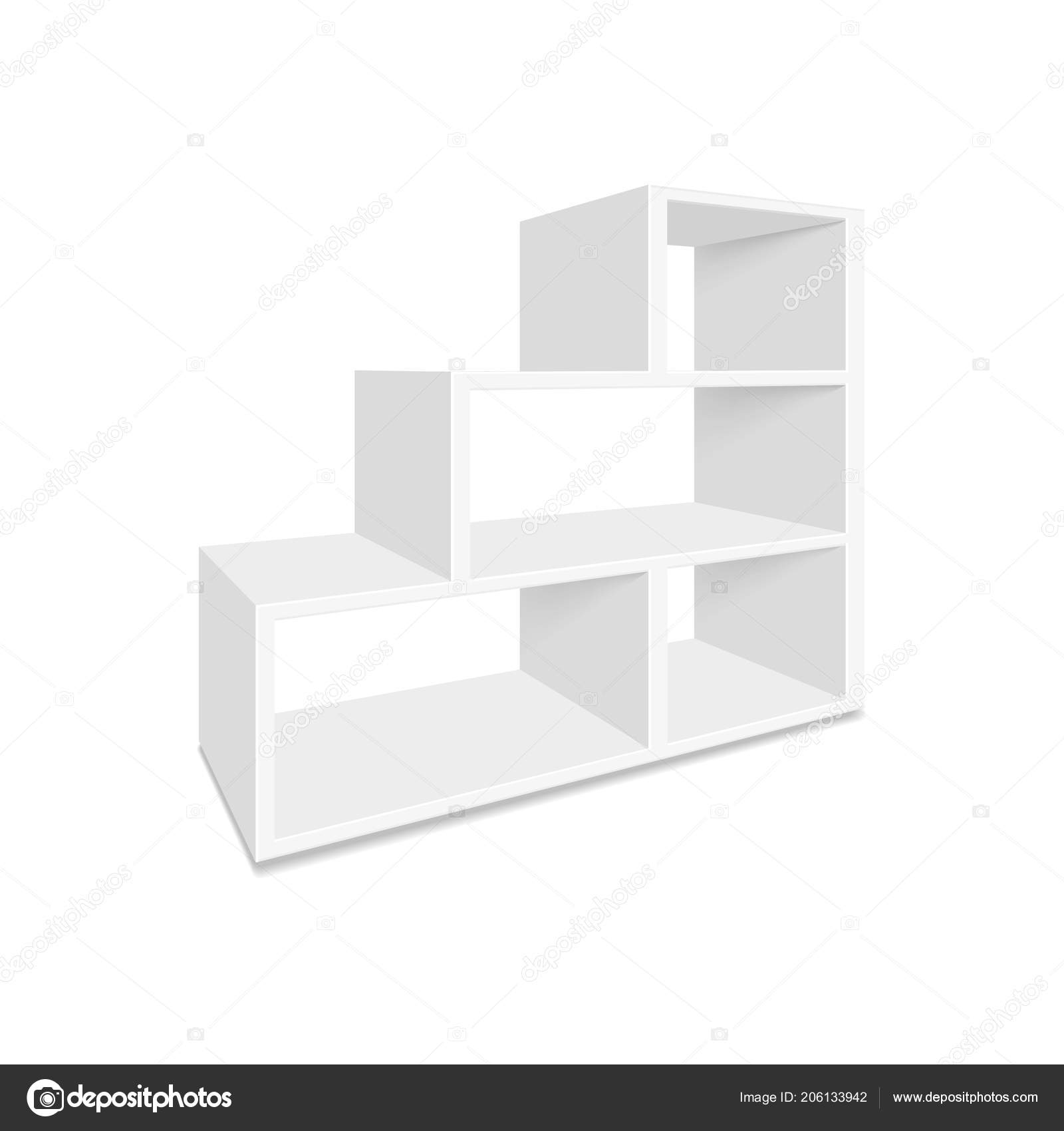 Empty showcase. Illustration isolated on white background. Stock Vector ...
