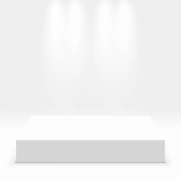 White Podium Exhibit Illustration Isolated Background Graphic Concept ...