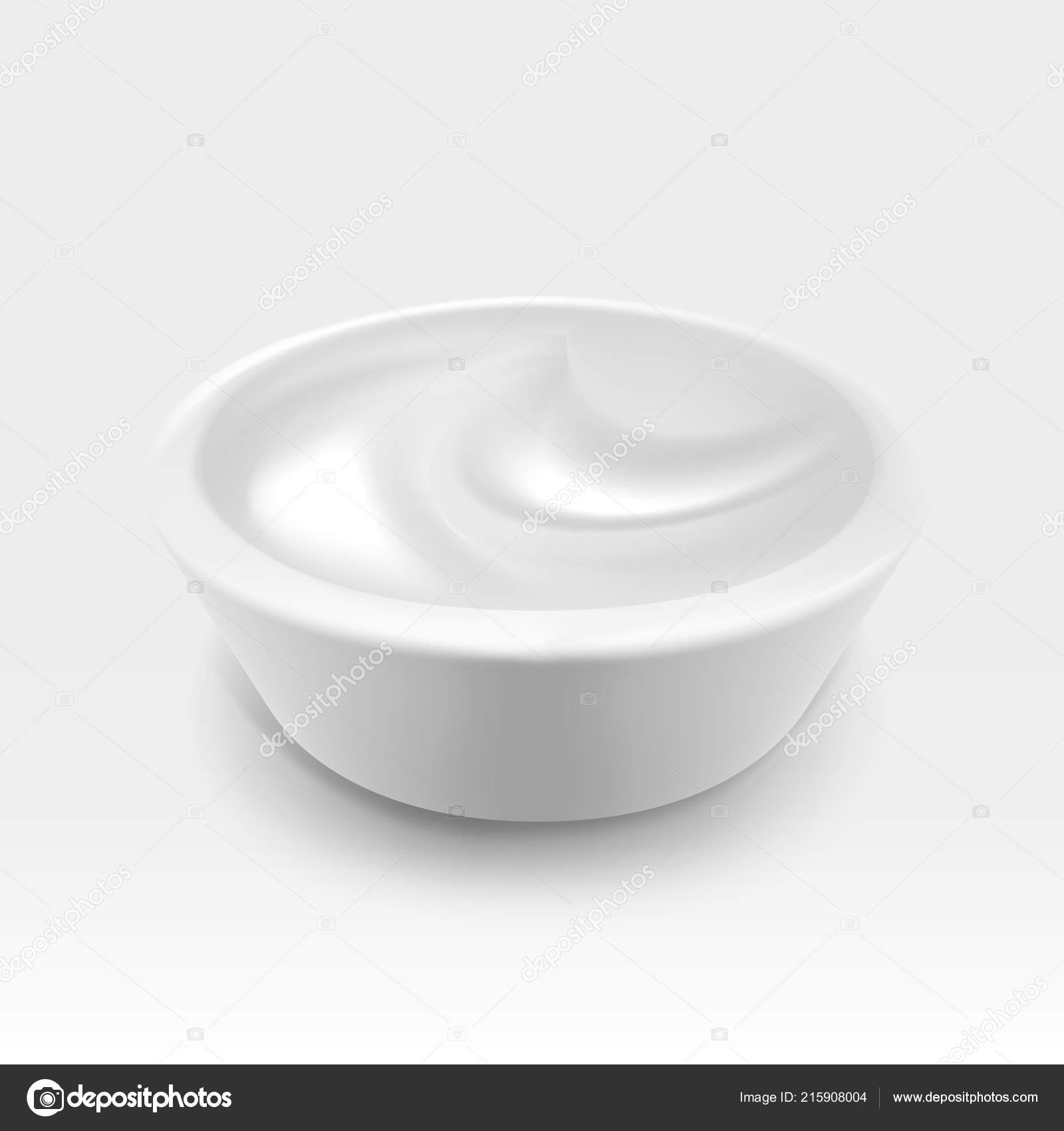 Sour cream. Illustration isolated on white background Stock Vector by ...