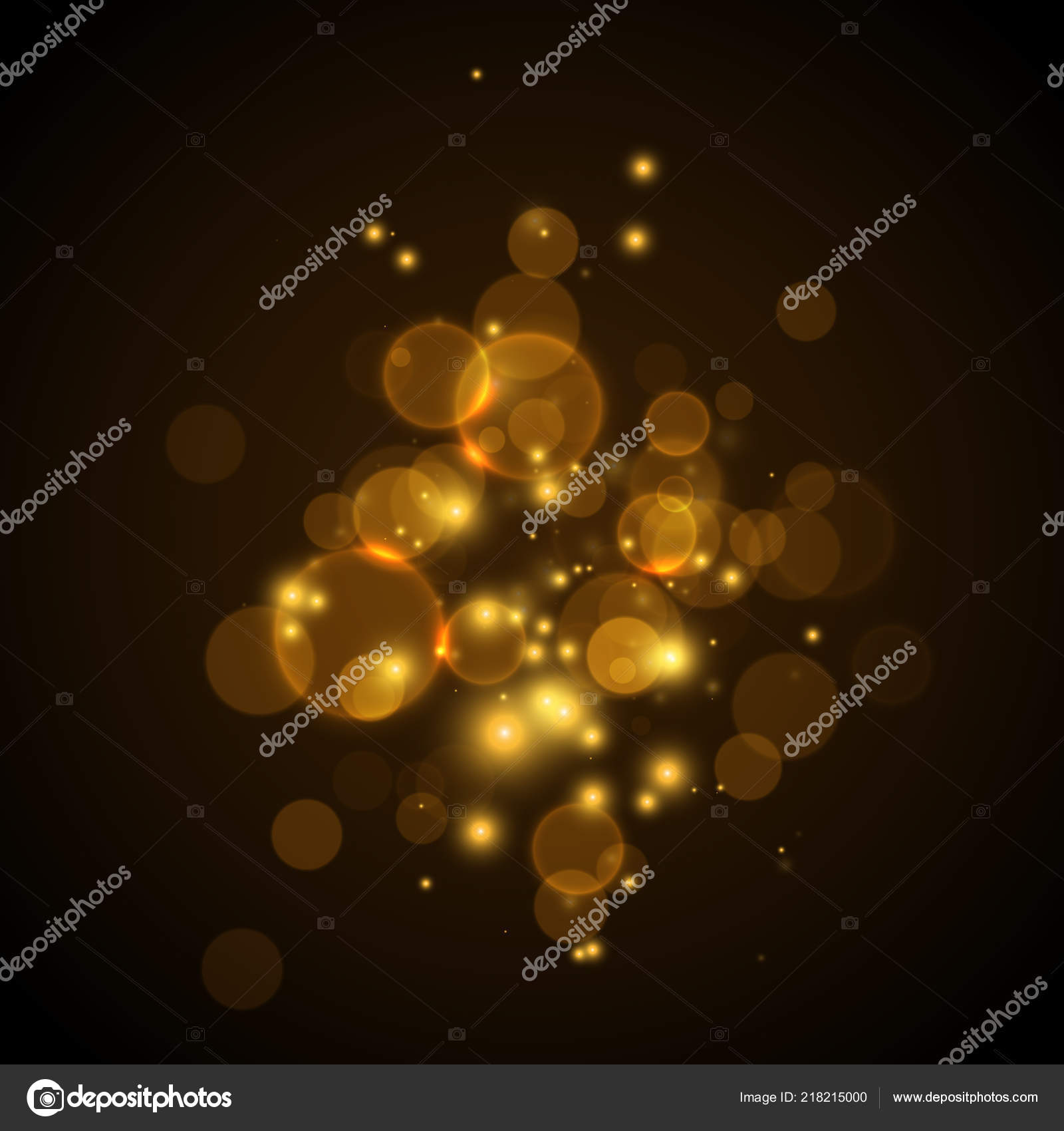 Golden glowing lights effects Stock Vector Image by ©majcot #218215000