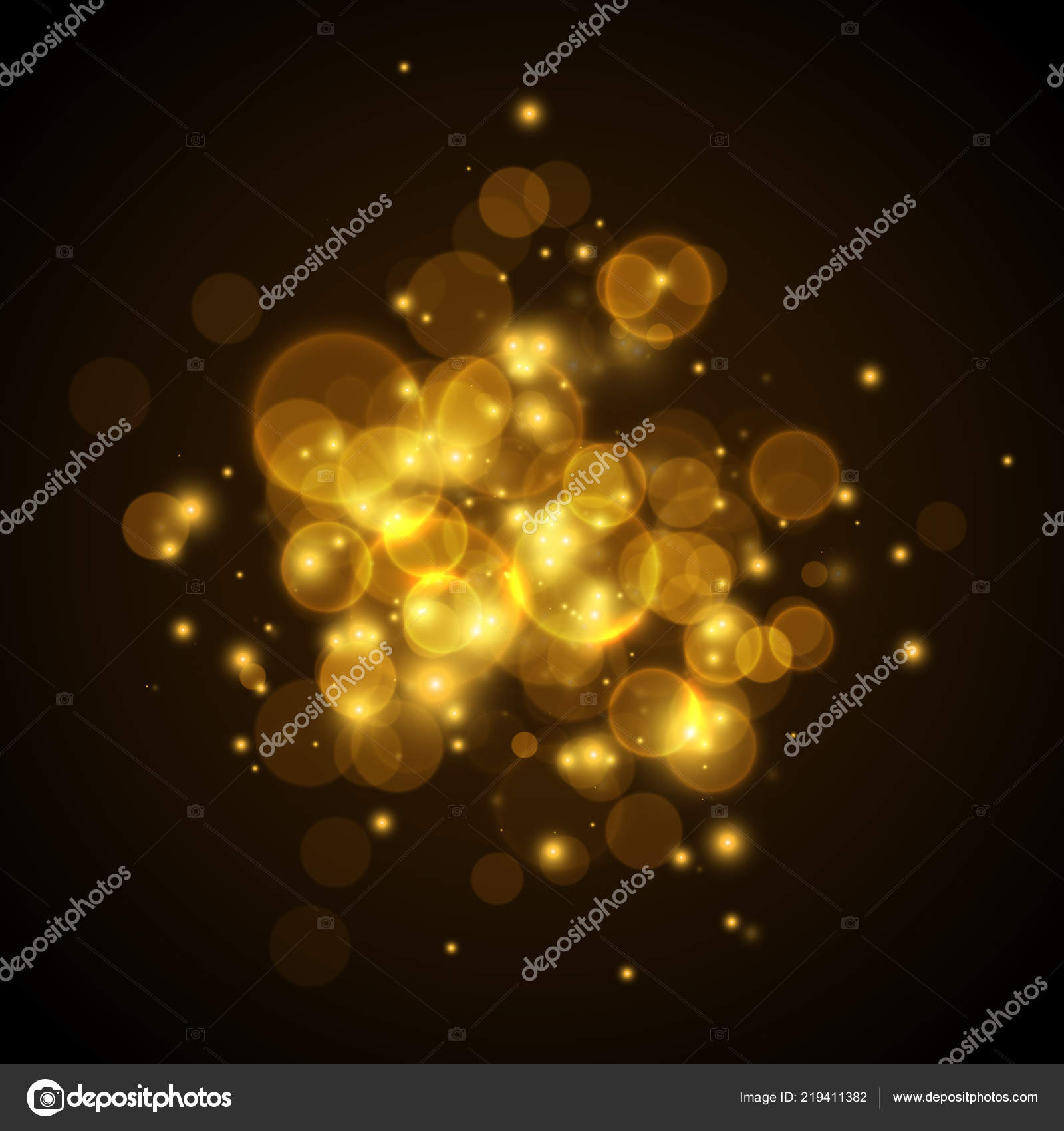 Golden glowing lights effects Stock Vector Image by ©majcot #219411382