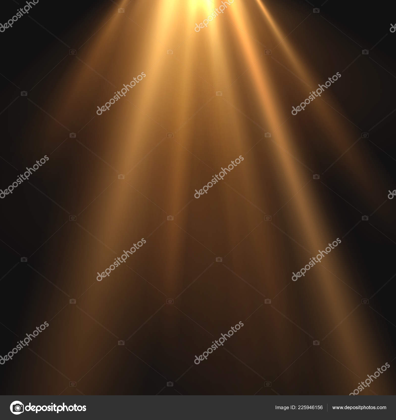 Rayos de sol luz sobre fondo negro Vector de stock #225946156 de ©majcot