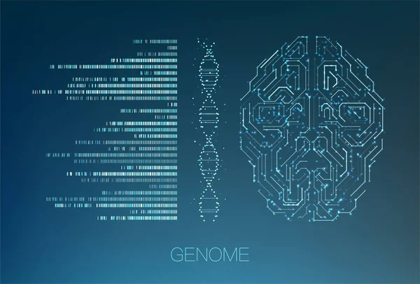 Big Genomic Data Visualization Dna Test Genom Map Graphic Concept Stock ...