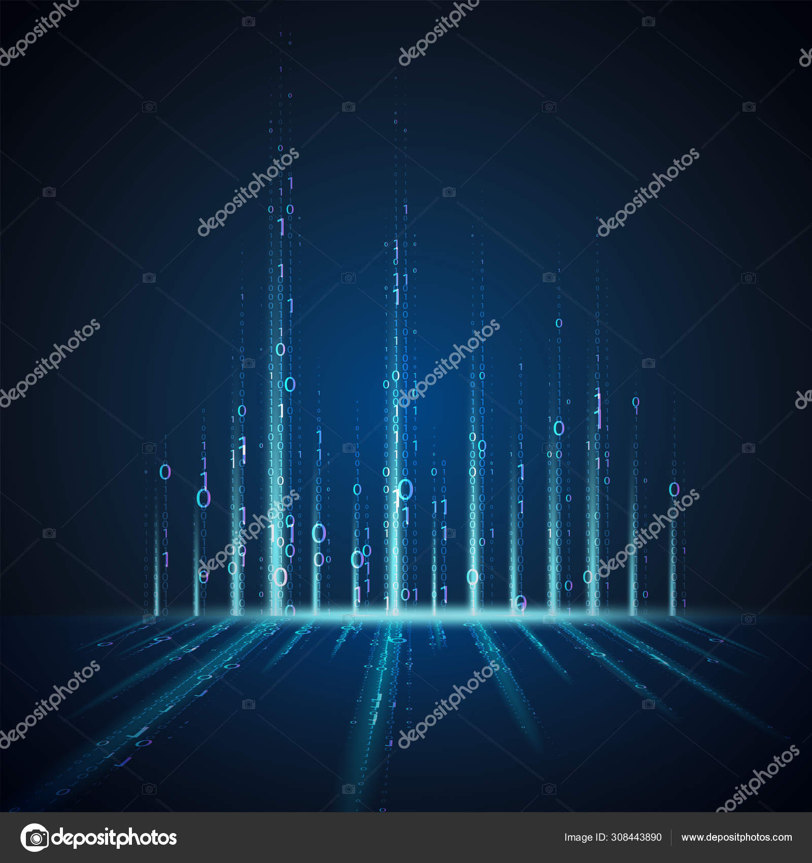 Binary code on abstract background Stock Vector Image by ©majcot #308443890