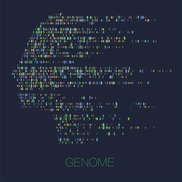 Big Genomic Data Visualization Dna Test Genom Map Graphic Concept Stock ...