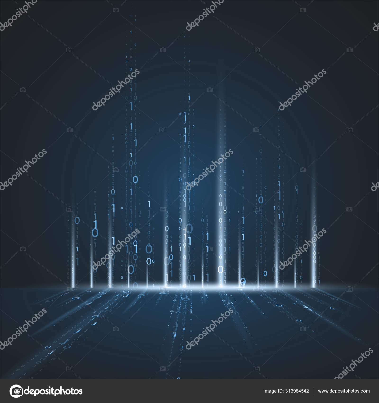 Binary code on abstract background Stock Vector Image by ©majcot #313984542