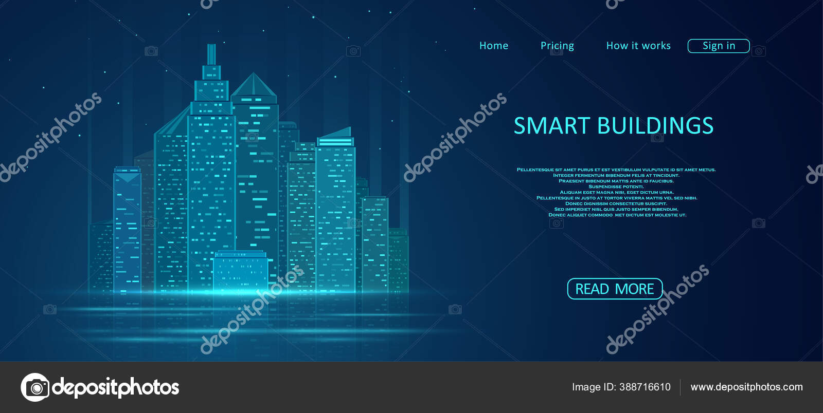 Smart Building Concept Design City Illustration Graphic Concept Your ...