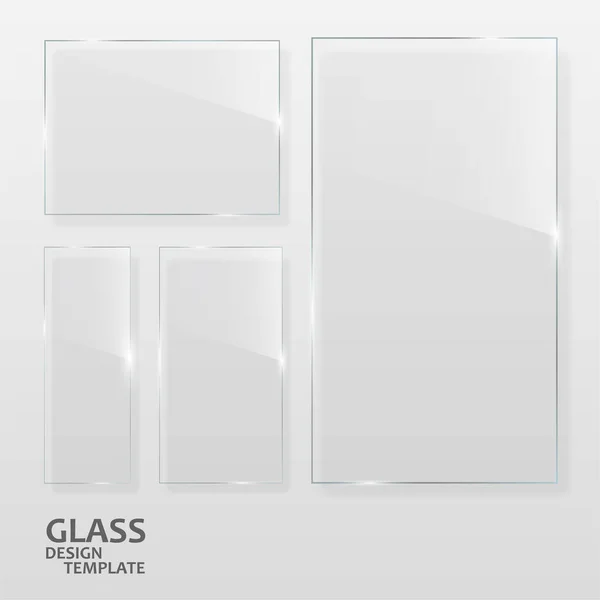 Glass Plates Set Different Shapes Glass Plates Graphic Concept Your ...