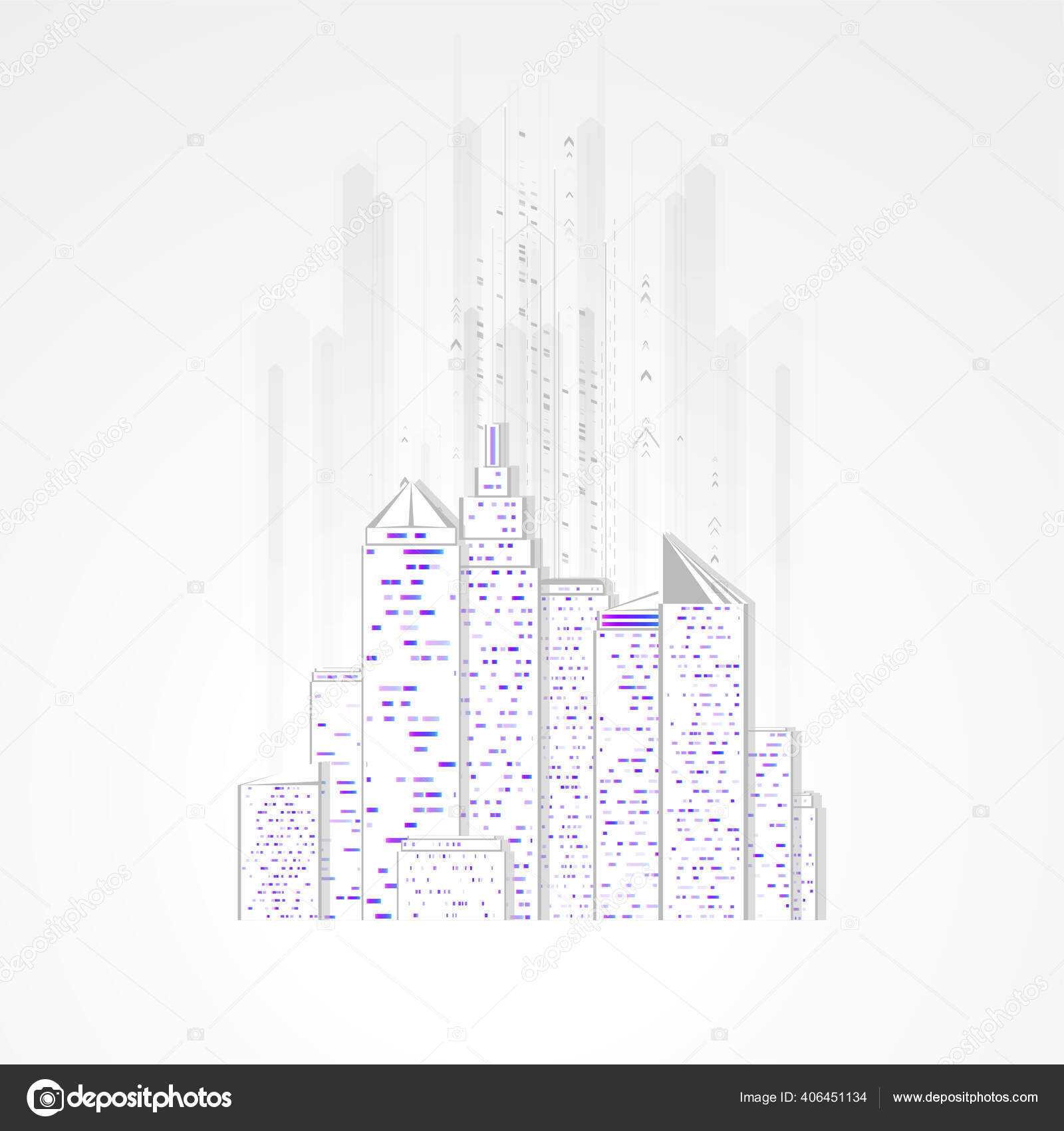Future City Skyline Drawing