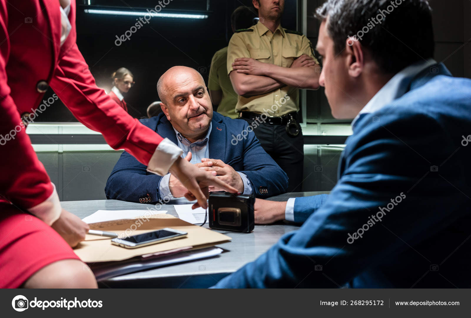 Man thinking about his statement and the criminal charge during ...