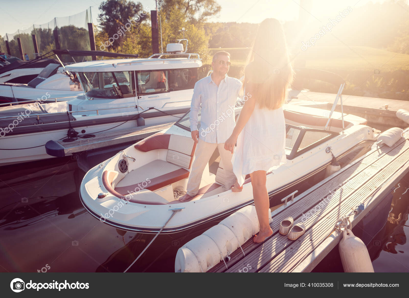 Man Motorboating A Woman