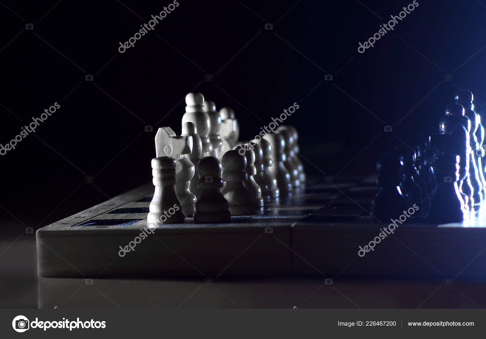 Chess game. abstract composition of chess figures — Stock Photo ...