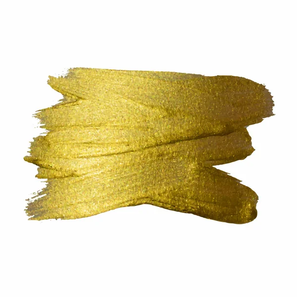 Gold Texture Paint Stain Illustration. Hand drawn brush stroke design ...