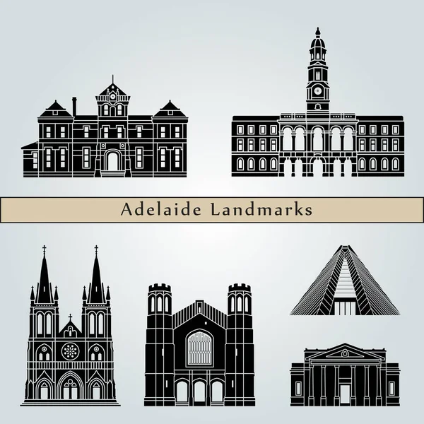 Adelaide Skyline Orange Background Editable Vector File Stock Vector by ...