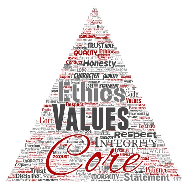 Conceptual cloud of core values — Stock Photo © design36 #145937453