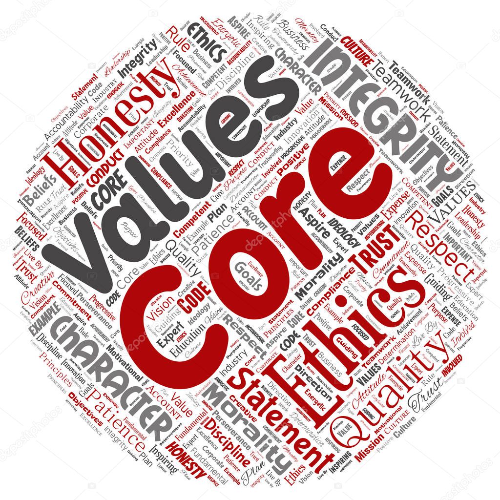 Vector base conceptual valores integridad ética redondo concepto ...
