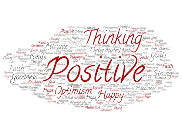 Concept, conceptual positive thinking, happy strong attitude abstract ...