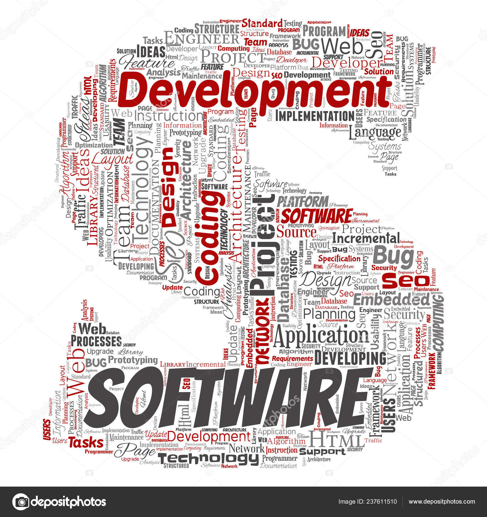 Conceptual Software Development Project Coding Technology Letter Font ...