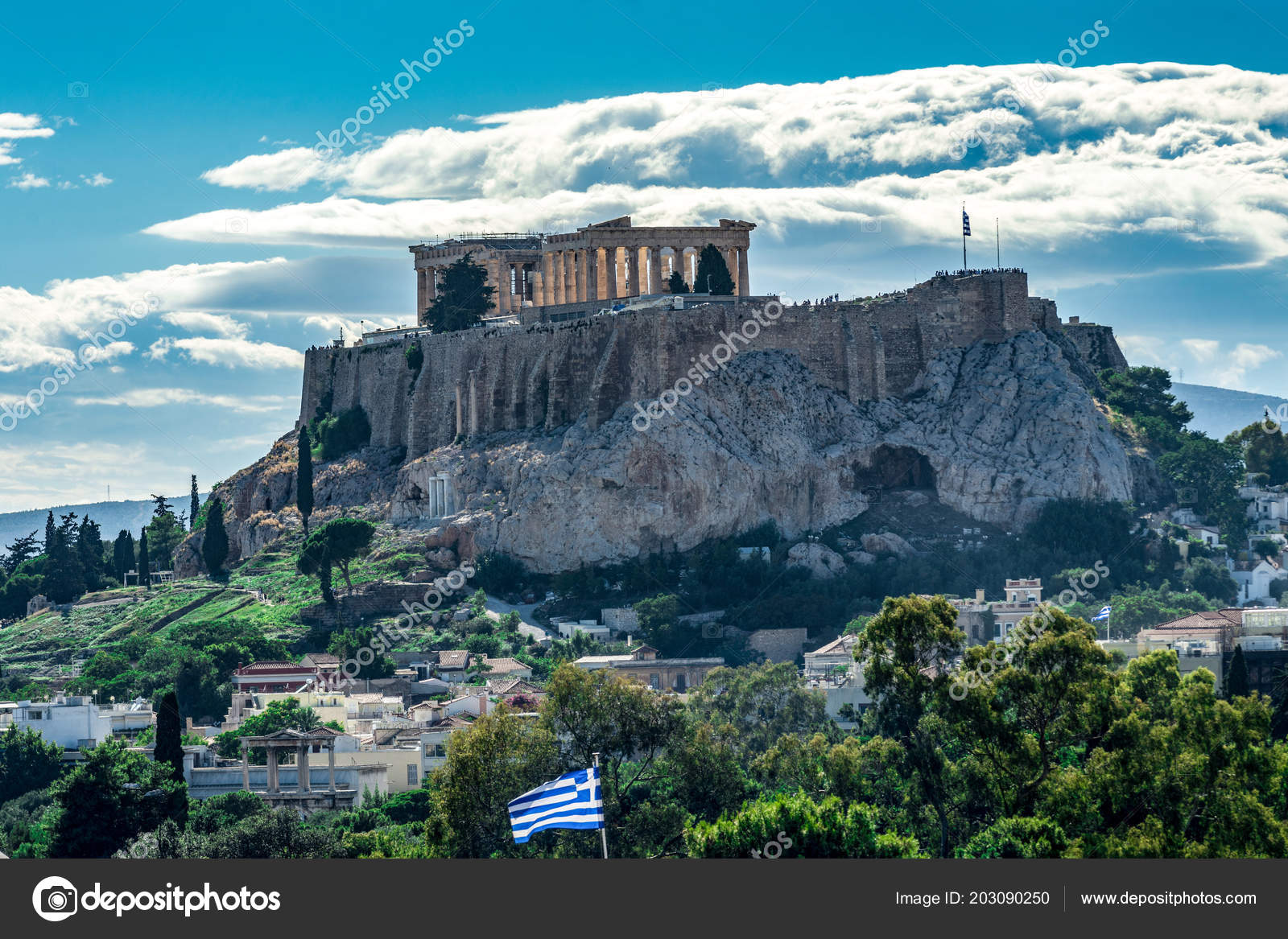 Acropolis View Clouds Sky Athens Greece Stock Photo by ©araelf 203090250