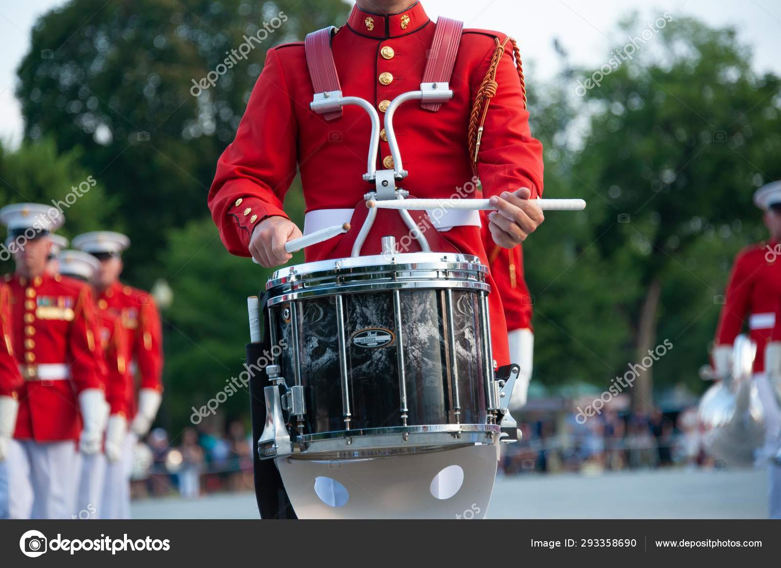 Marine Corps Sunset Parade Featuring Commandant's Own – Stock Editorial ...