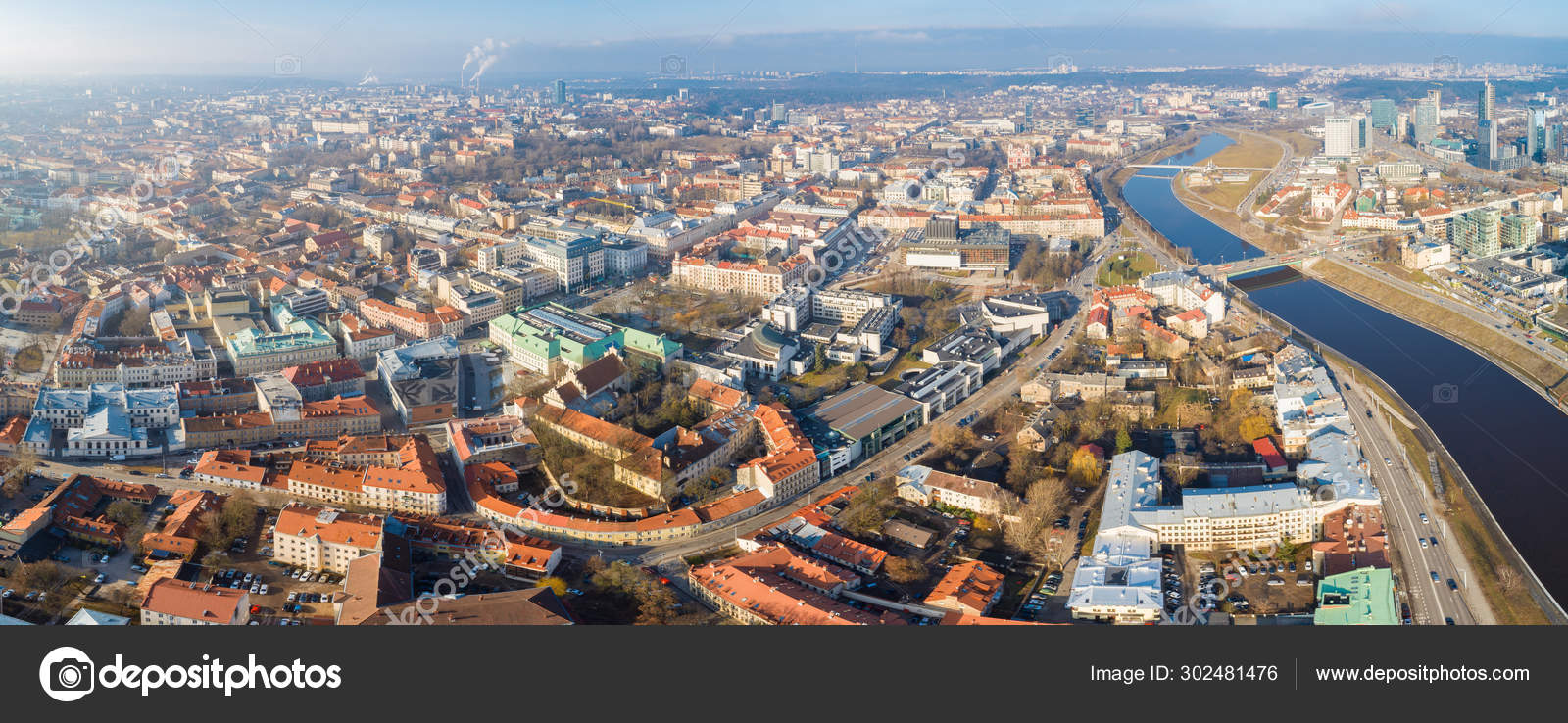 Aerial view of Vilnius, Lithuania – Stock Editorial Photo © mike_laptev ...