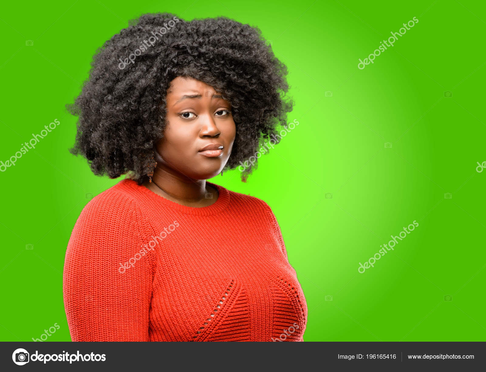 Beautiful African Woman Having Skeptical Dissatisfied Look Expressing ...