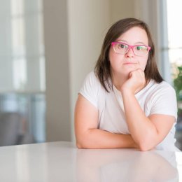 Down syndrome woman Stock Photos, Royalty Free Down syndrome woman ...