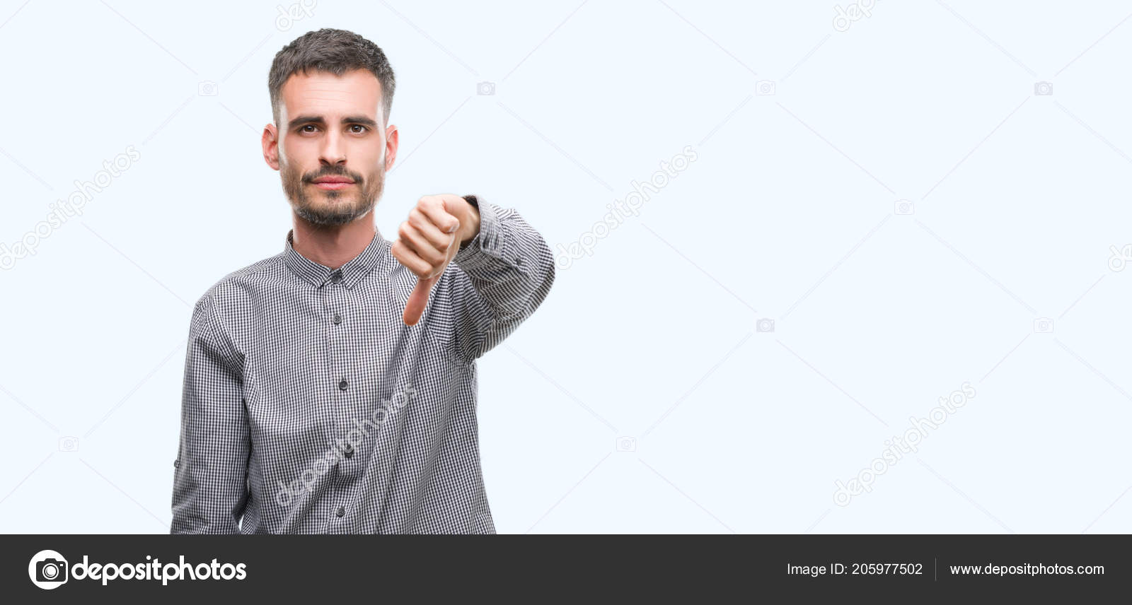 Young Hipster Man Looking Unhappy Angry Showing Rejection Negative ...