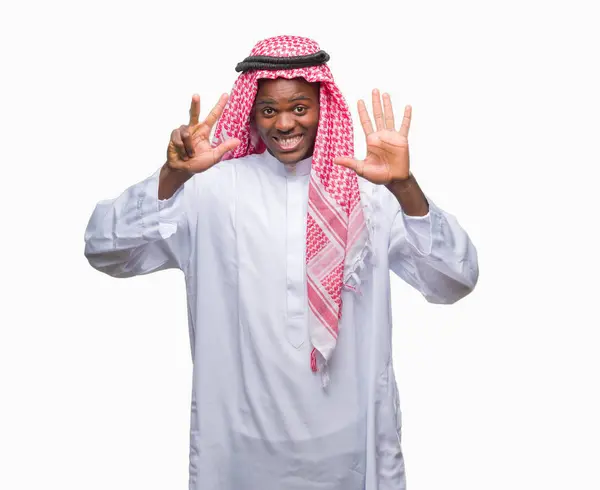 Young Arabic African Man Wearing Traditional Keffiyeh Isolated ...