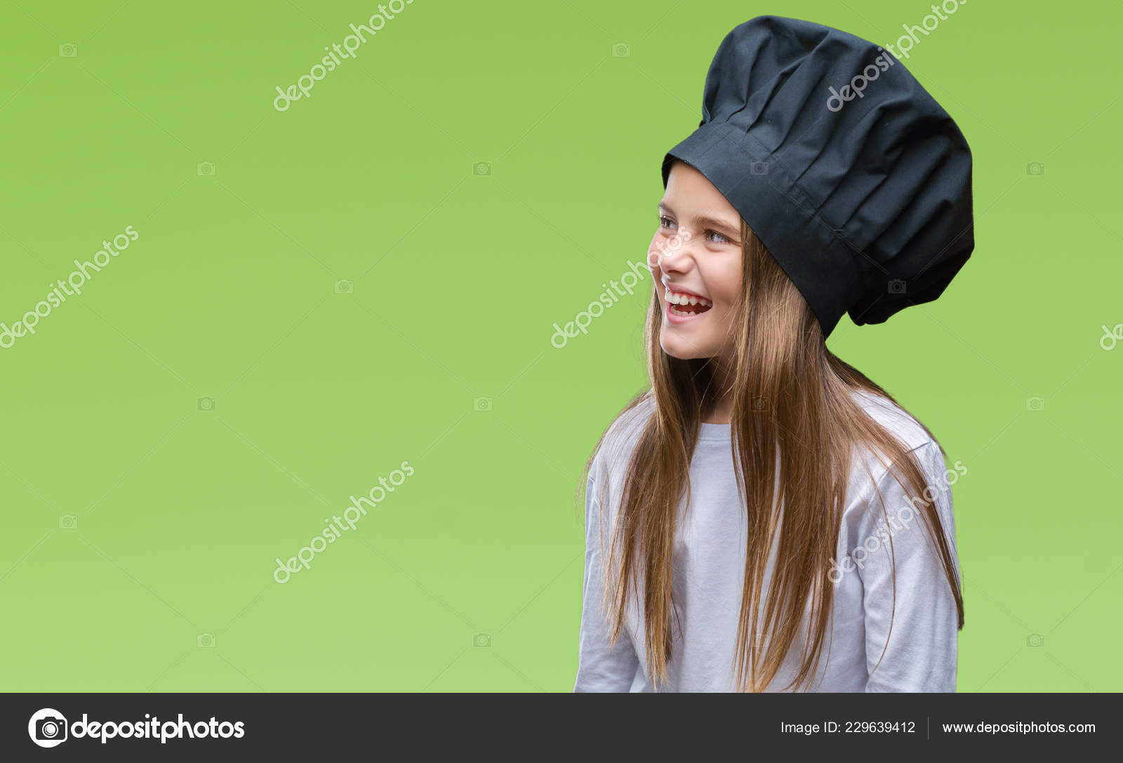 Young Beautiful Girl Wearing Chef Hat Uniform Isolated Background ...