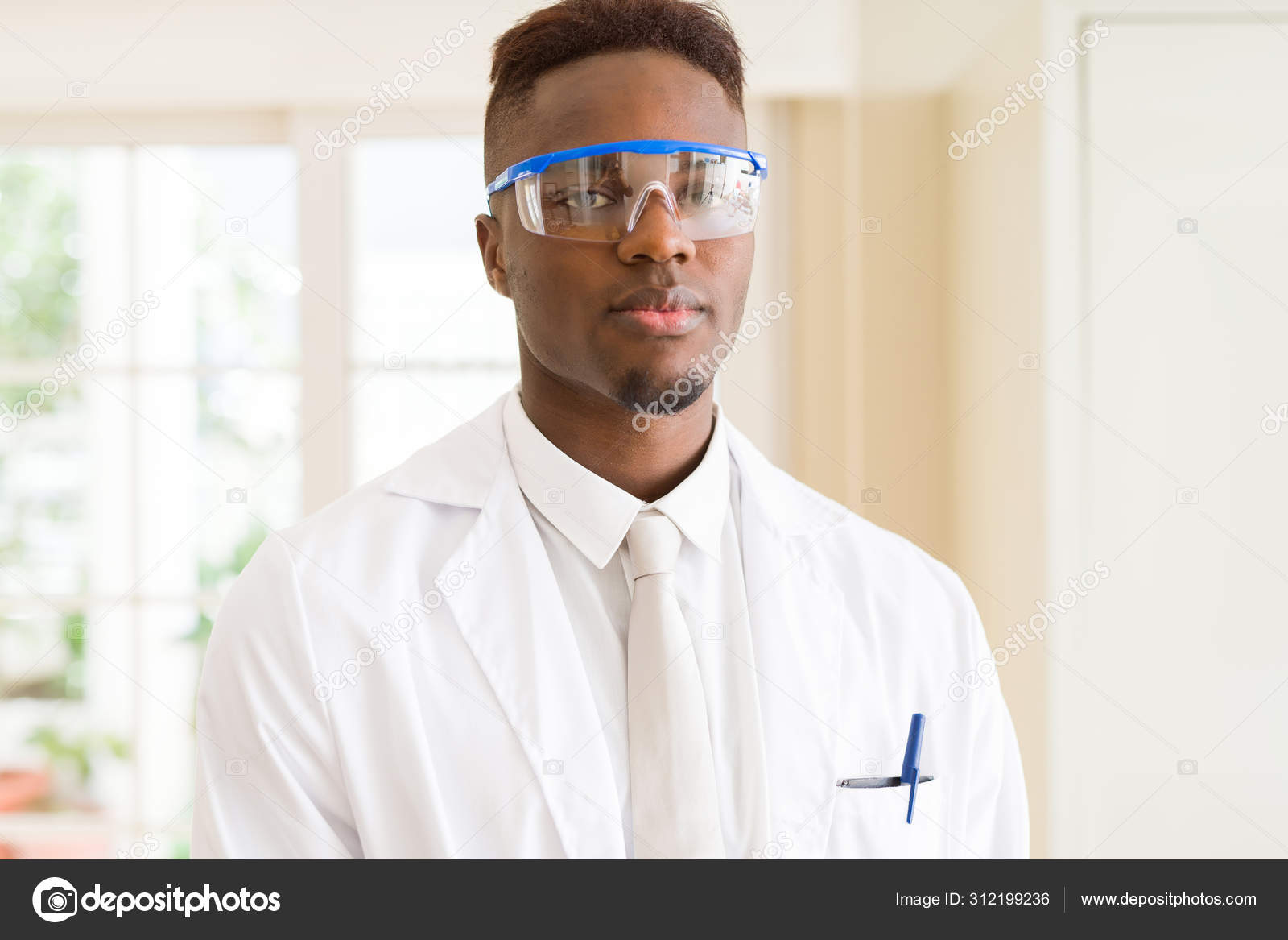 Wearing Lab Safety Goggles