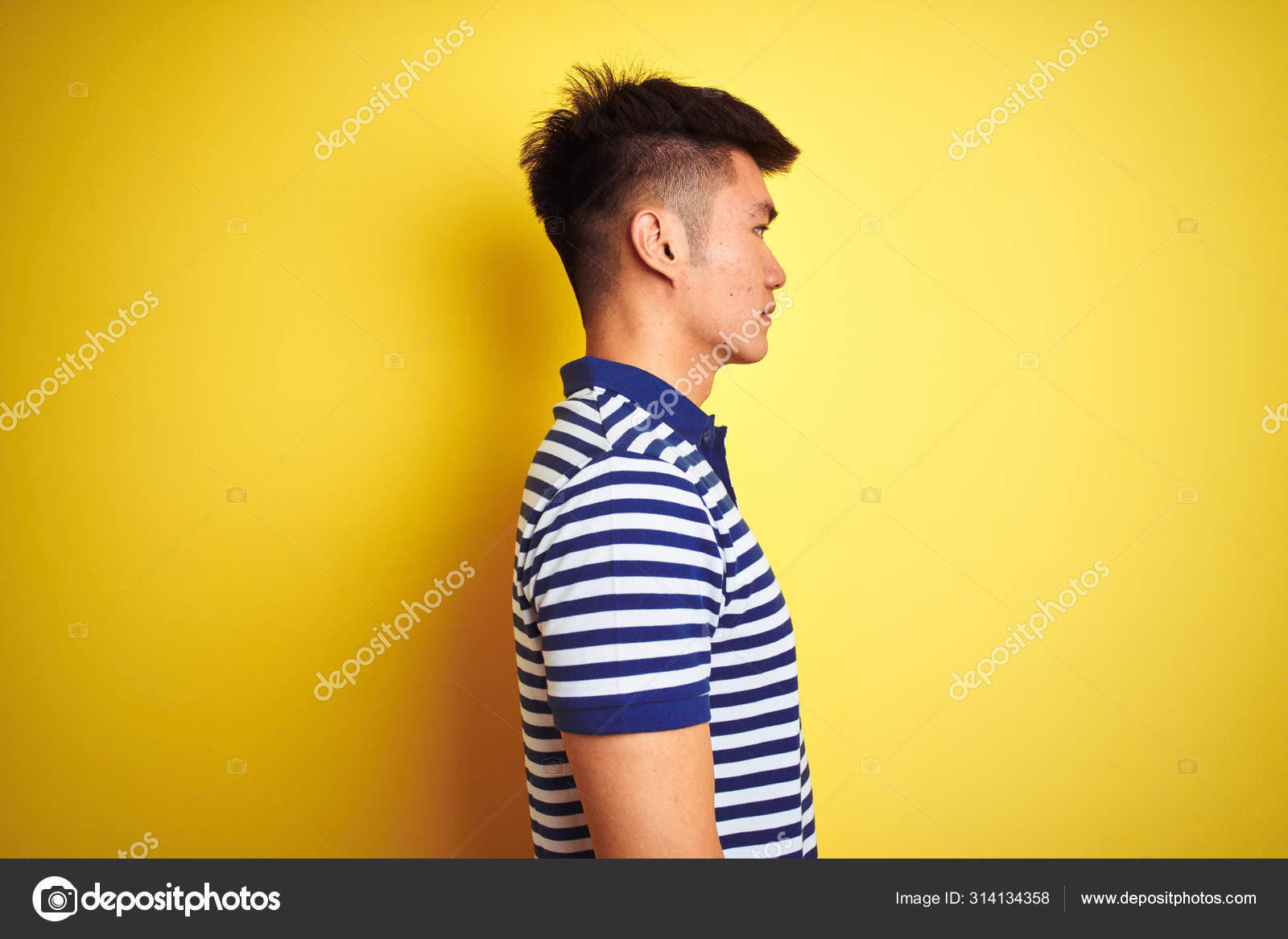 Asian Profile Face Man