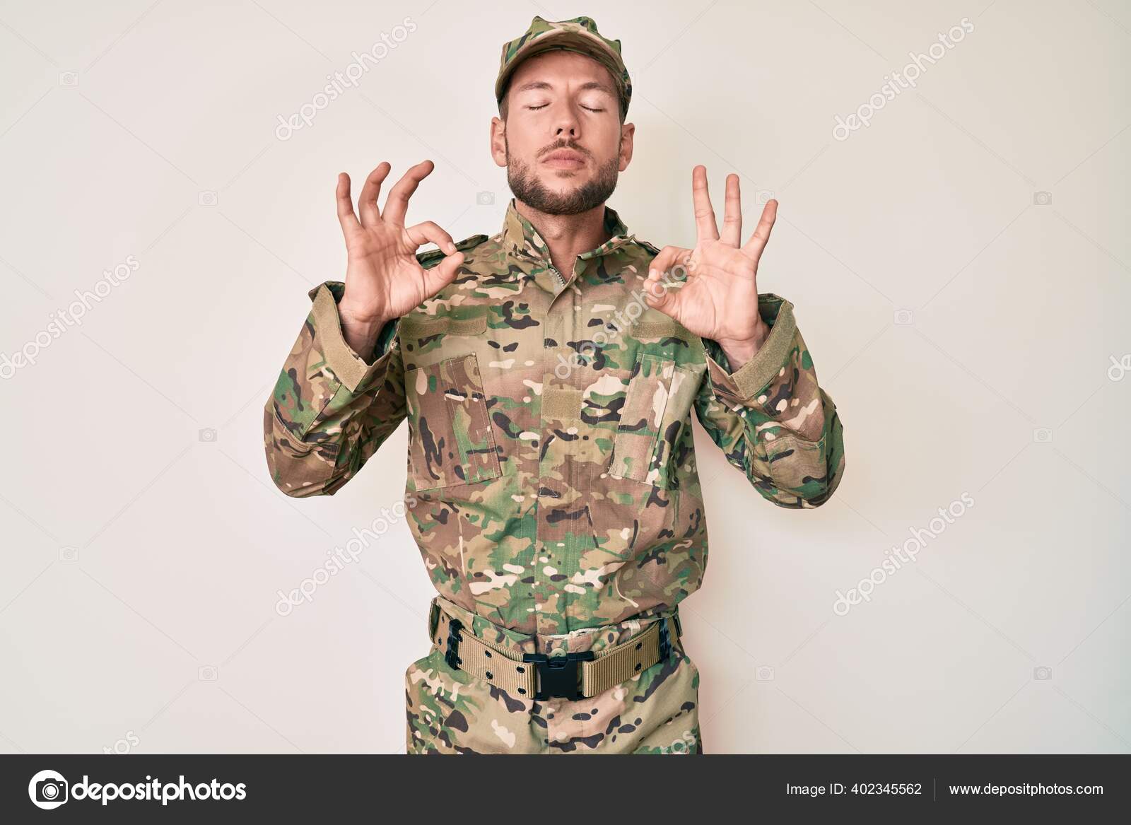 Military Men Doing Yoga