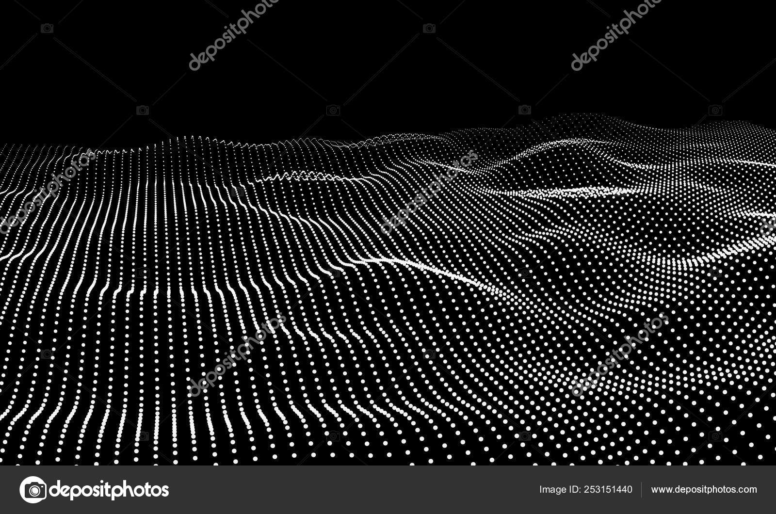 Abstract 3d grid technology background. Futuristic technology ne Stock ...