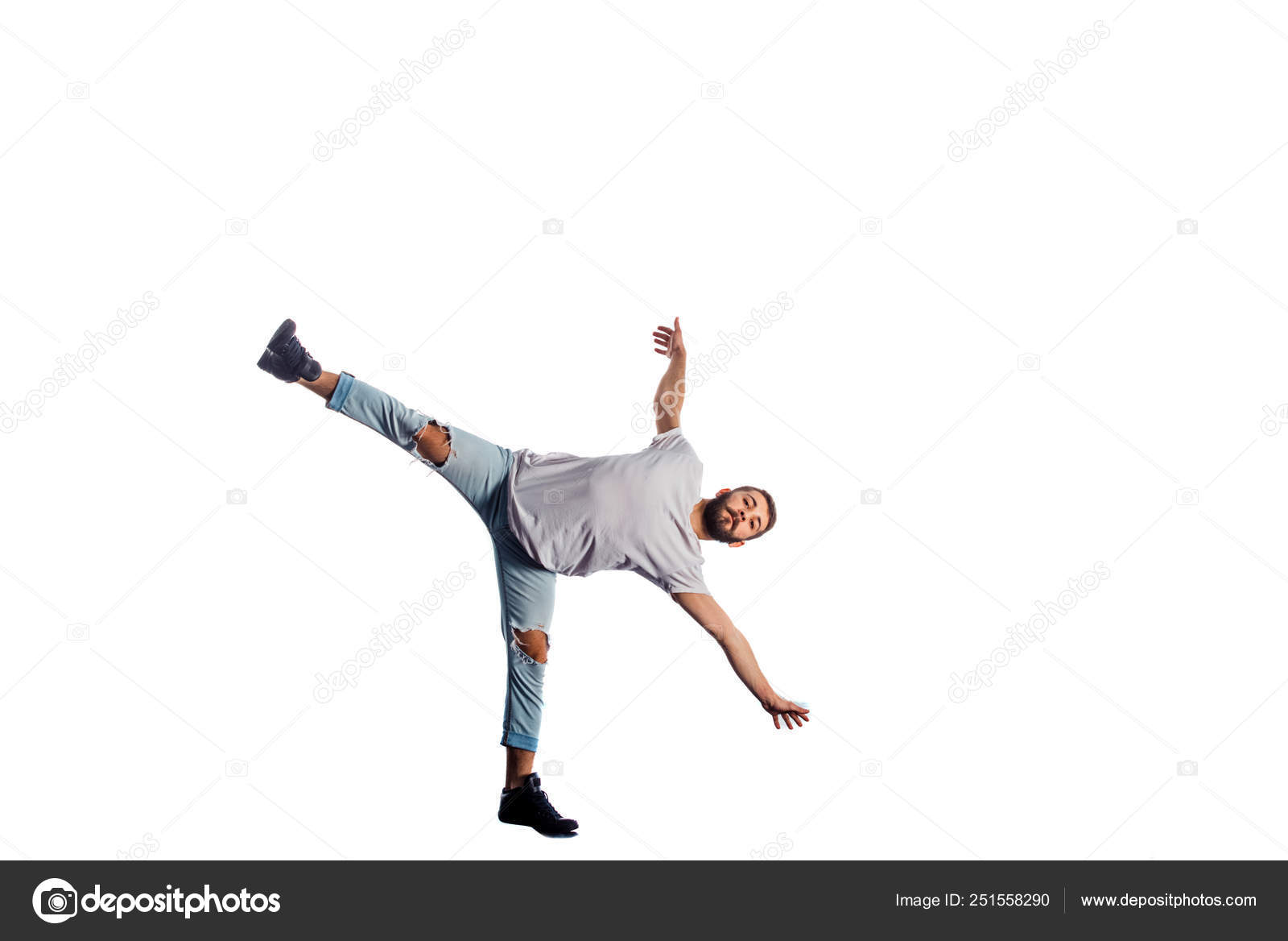 Hip hop acrobat dancing — Stock Photo © gorgev #251558290