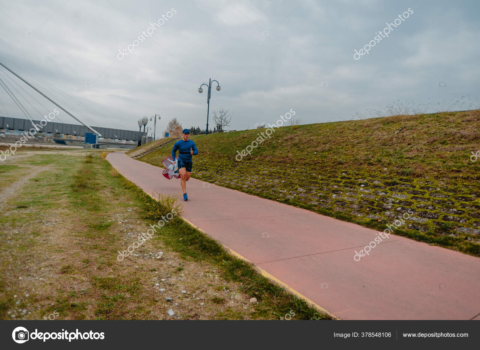 Runner Man Running Concentration Determination Strength Goals Success ...