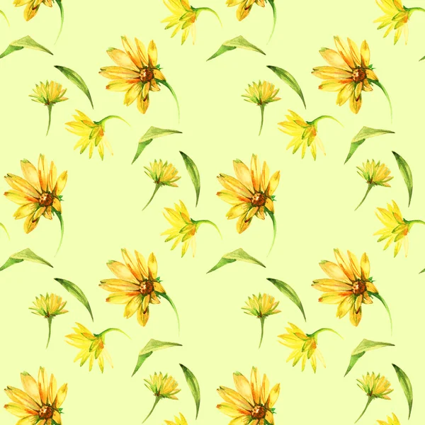 Yellow flowers watercolor Stock Photos, Royalty Free Yellow flowers ...