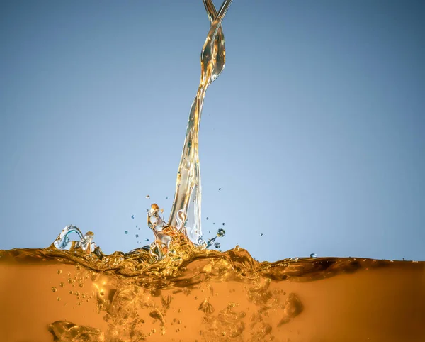 Close Oil Liquid Pouring Dark Background Stock Photo by ©SectoR_2010 ...