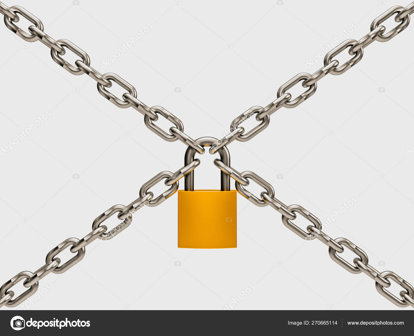 Flying golden lock isolated on white background. 3D rendering mo Stock ...