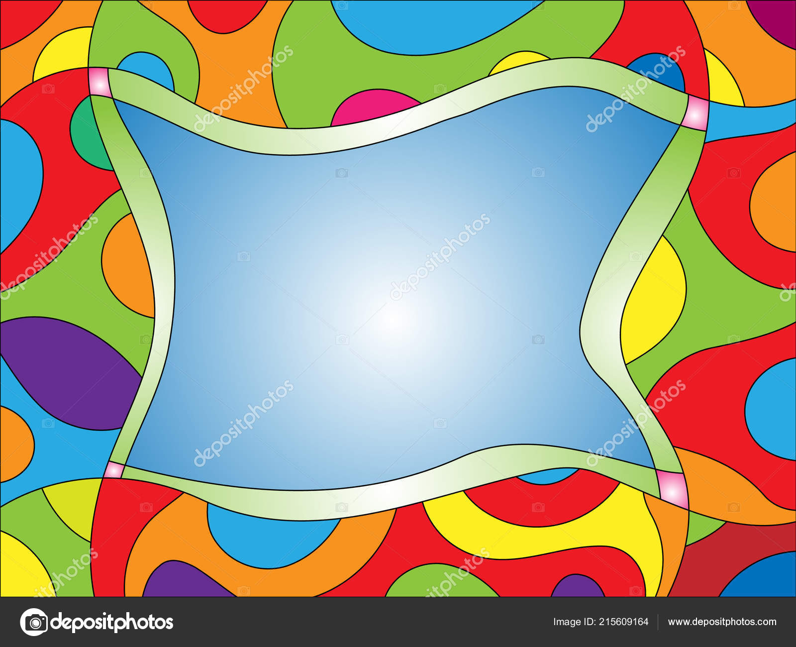Colorful Background Frame Lines Circles Stock Vector by ©Kerstin_Weihe ...