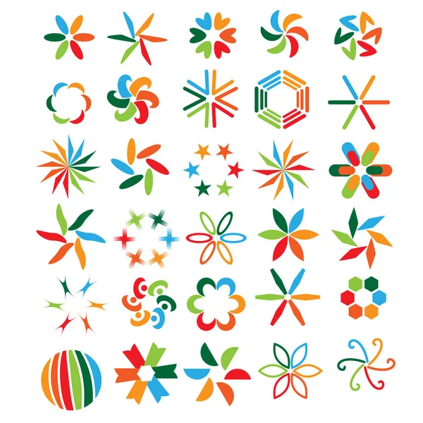 Colorful Symbol Collection White Background Stock Vector by ©Kerstin ...