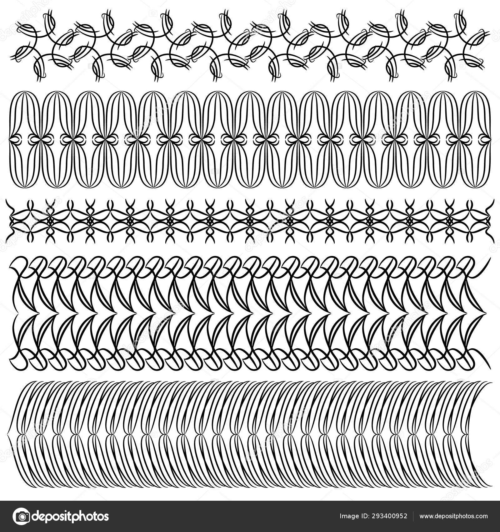 Black Detailed Trims Border White Background Stock Vector by ©Kerstin ...