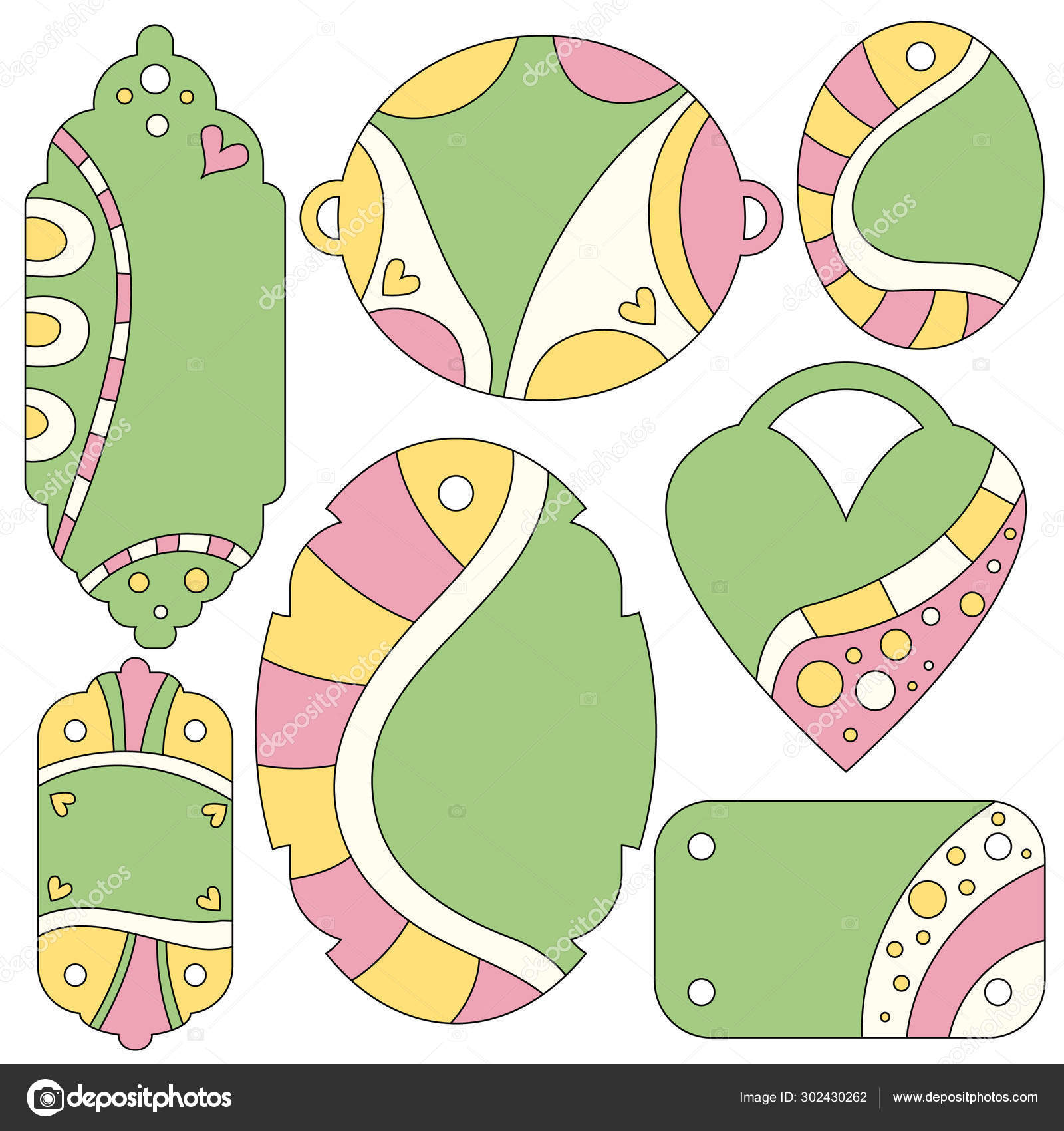 Beautiful Tags Labels Collection White Background Stock Illustration by ...