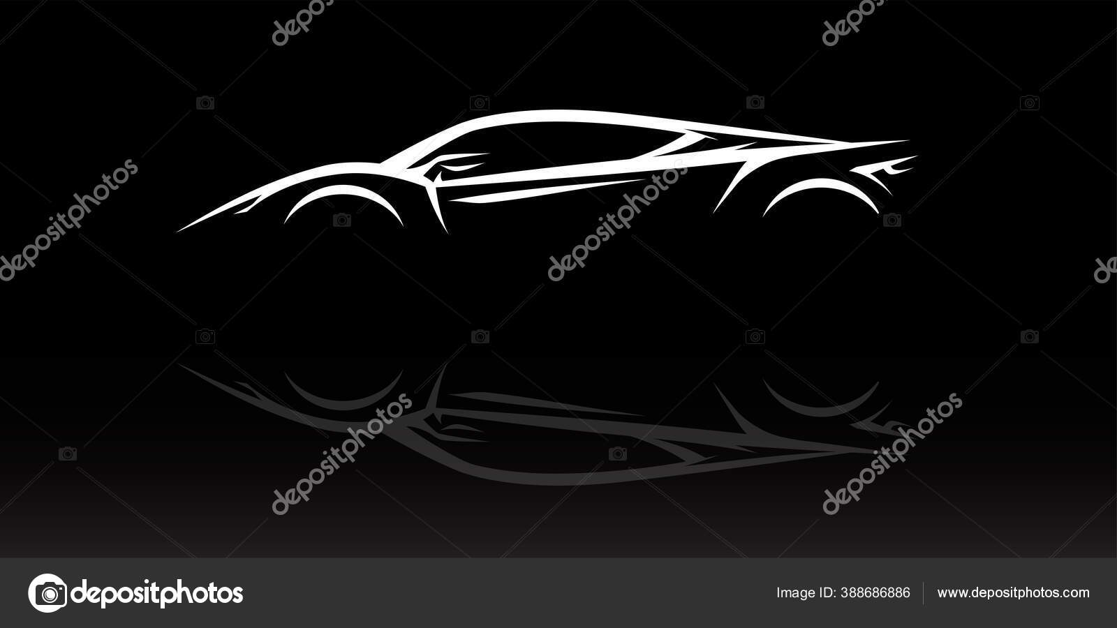Concept Supercar Silhouette Auto Sports Car Showroom Emblem Design ...